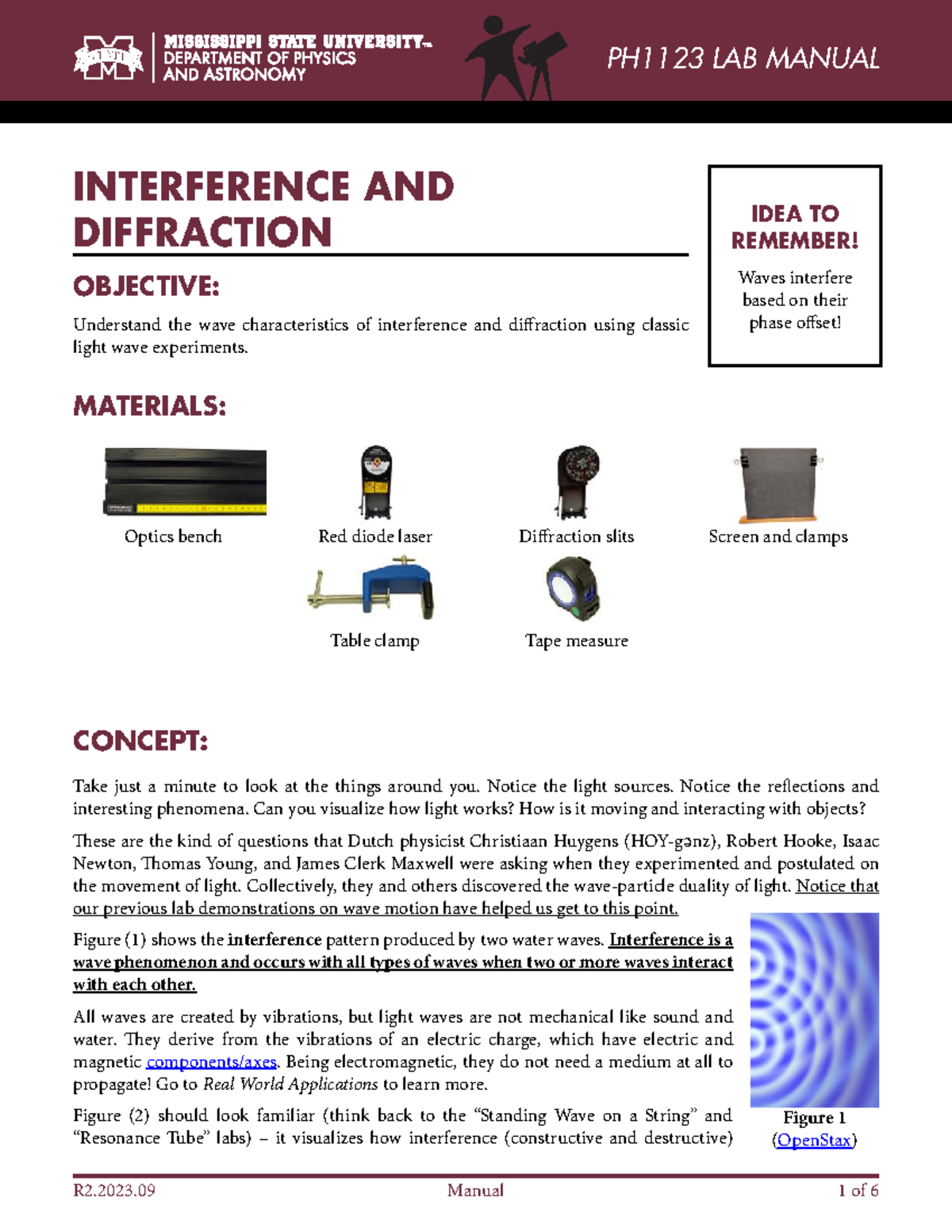 PH1123 LAB MANUAL: Understanding Interference & Diffraction - Studocu