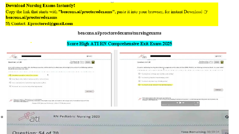 Score High ATI RN Comprehensive Exit Exam 2025: Testbank & Key Concepts ...