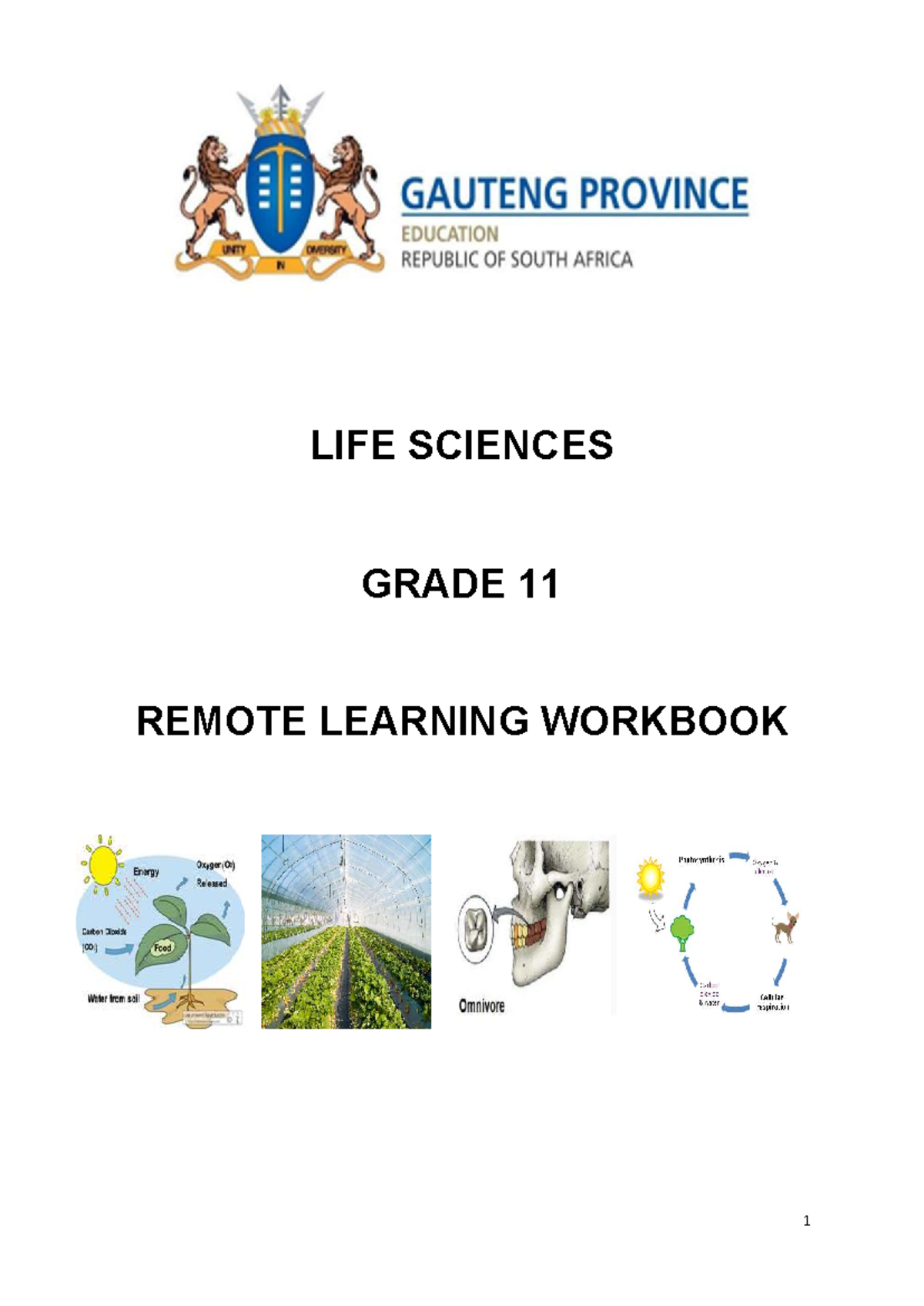 LS GR11 Remote Learning worksheets T2 - LIFE SCIENCES GRADE 11 REMOTE ...