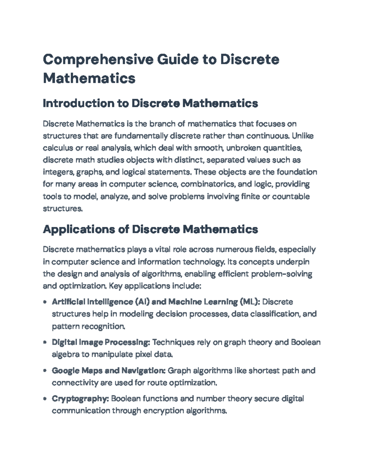 Comprehensive Guide to Discrete Mathematics and Its Applications ...