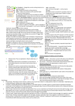 IS114 Cheat Sheet quiz 1 - Computer parts Computing systems and CPU ...