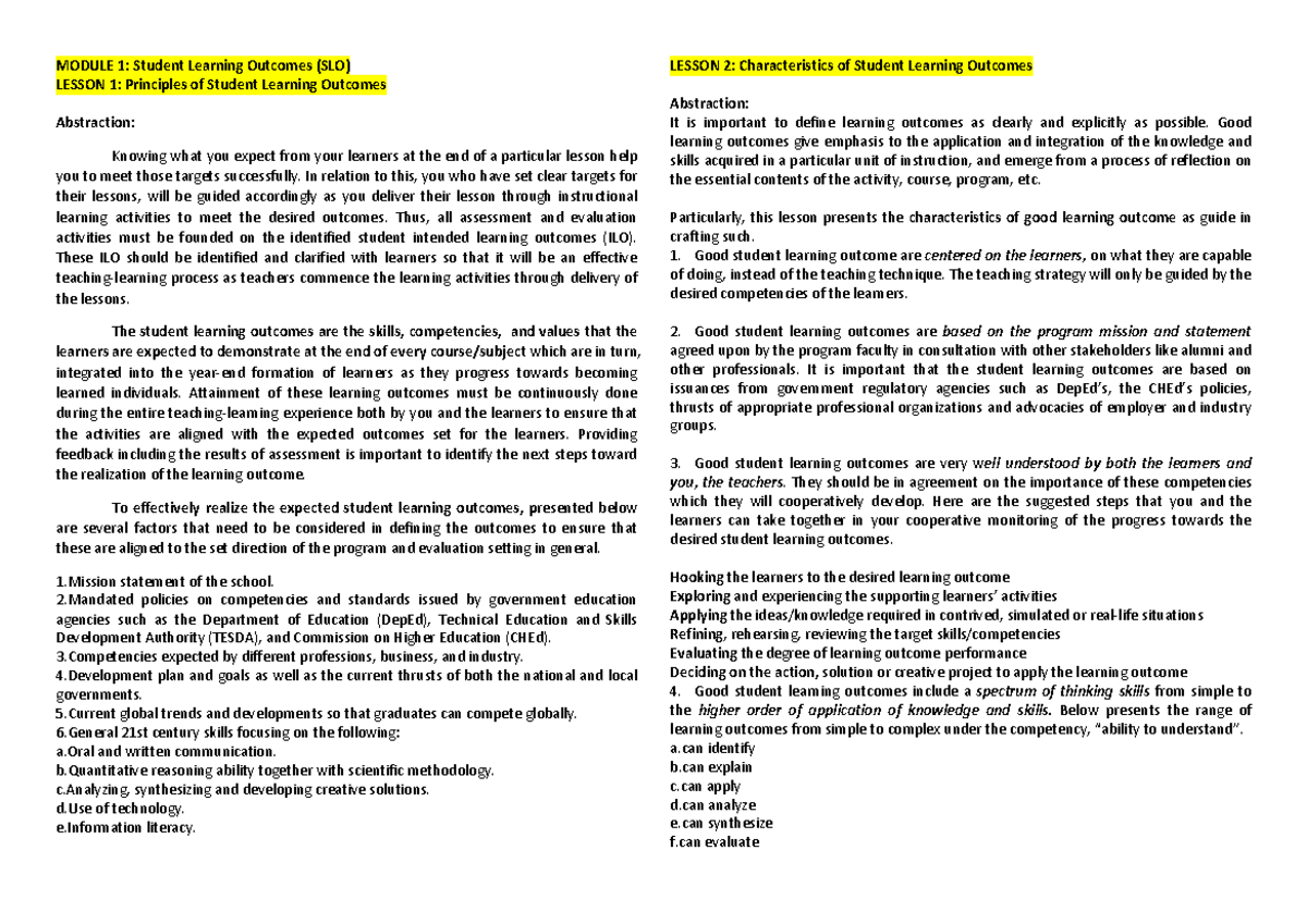 Assessment in Learning 2: Comprehensive Review and Key Concepts - Studocu
