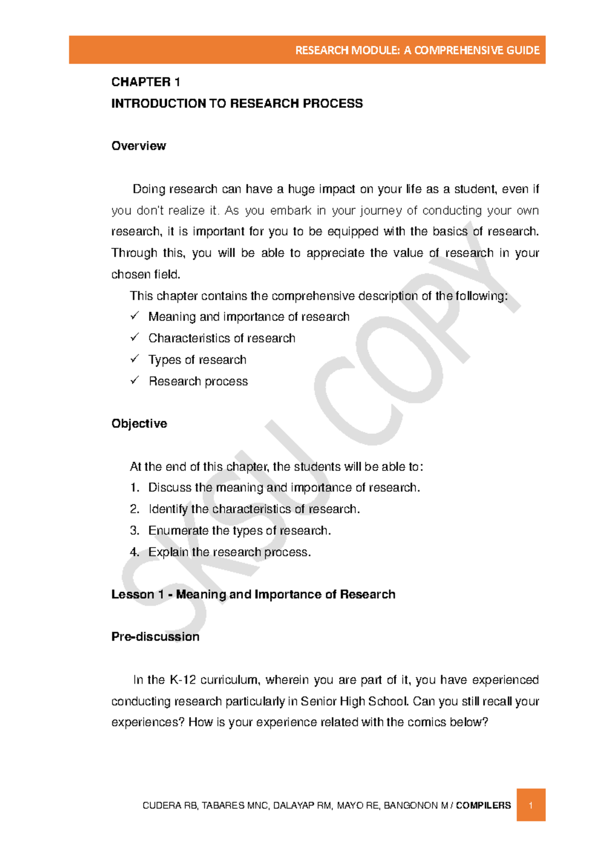 Research-Module-A-Comprehensive-Guide - CHAPTER 1 INTRODUCTION TO ...