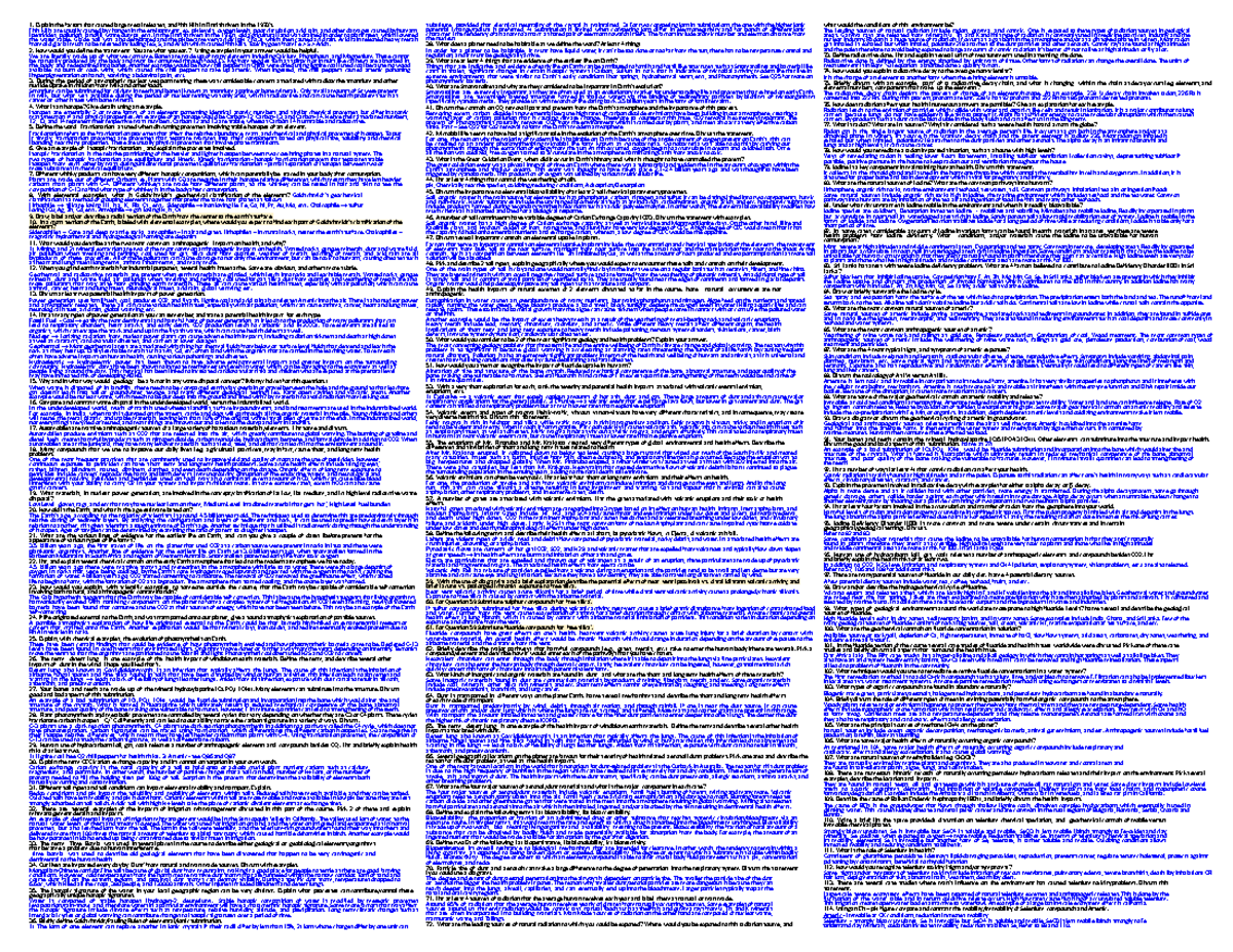 final exam cheat sheet - Explain the factors that caused large metal ...