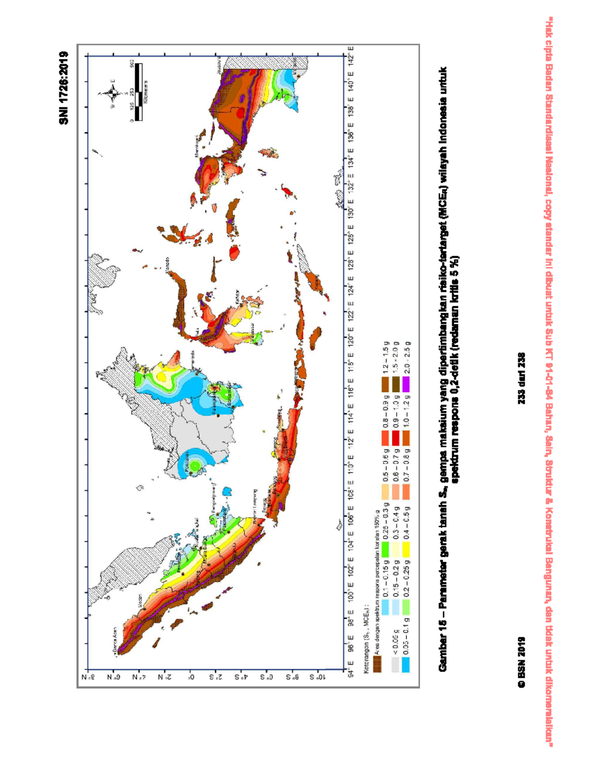Peta Gempa SNI 1726:2019 untuk Perencanaan Gedung di Indonesia - Studocu