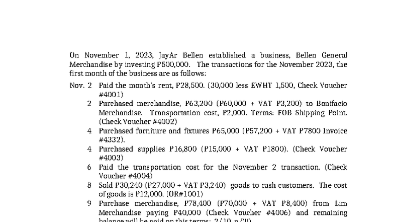 Merchandising Supplemental Activity Perp Inty - On November 1, 2023 ...
