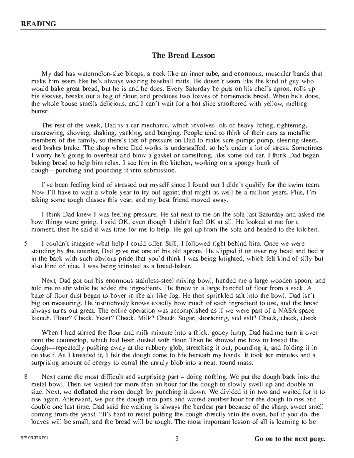 Bread Lesson Insights: Family, Time & Baking Experience - Studocu