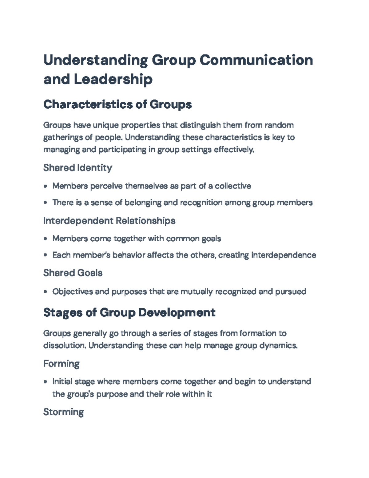 Understanding Group Communication and Leadership Dynamics ...