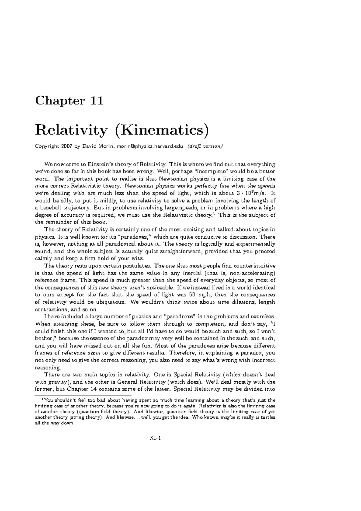 Chapter 11: Relativity (Kinematics) Notes and Problems (PHYS 101) - Studocu