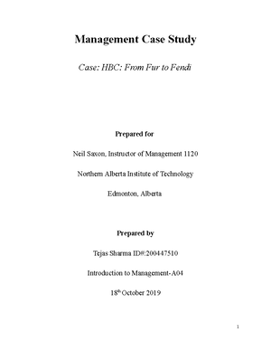 Individual Case Study Assignments 2020-2021 - MGMT1120 - INDIVIDUAL ...
