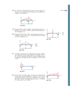 5 - Mechanics of Materials - 612 SAMPLE PROBLEM 9. For the beam and loading shown, determine the ...