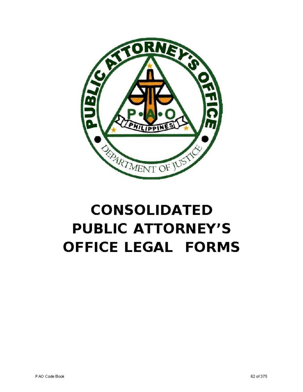 Consolidated PAO Legal Forms: Client Interview & Affidavit Templates ...