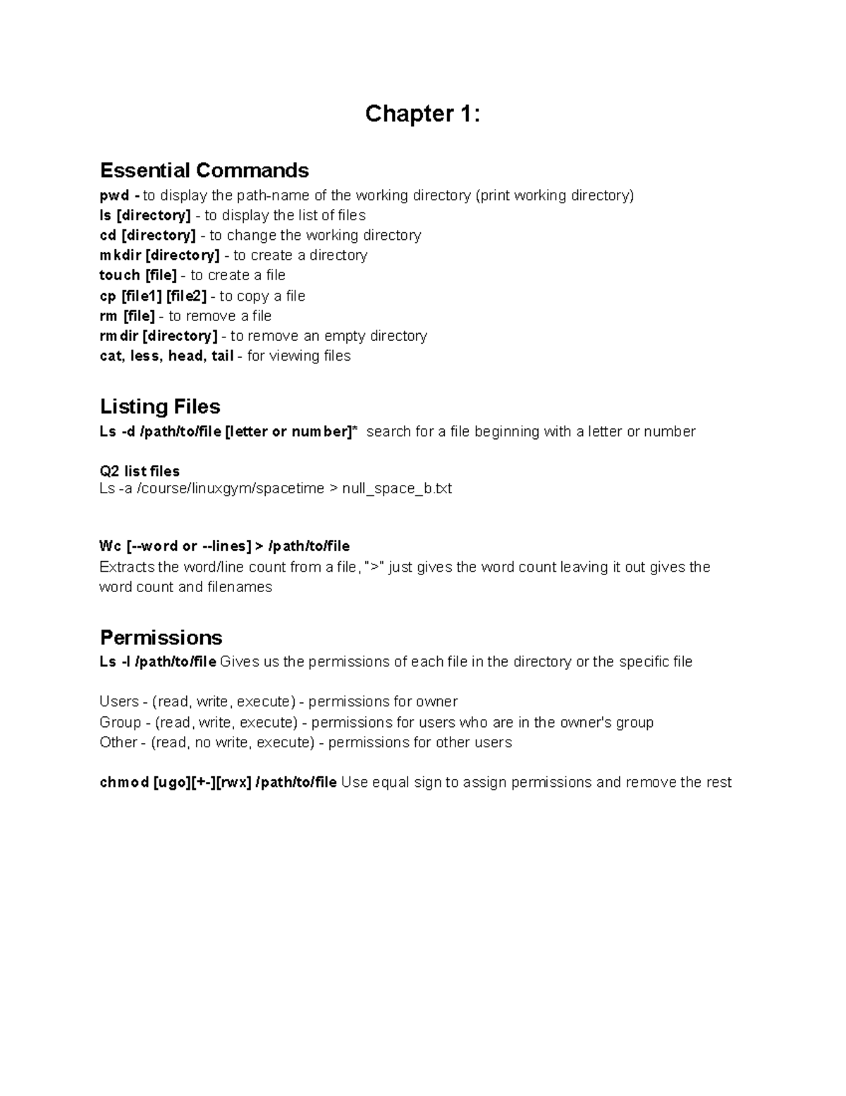 Web notes for skills test - Google Docs - Chapter 1: Essential Commands ...