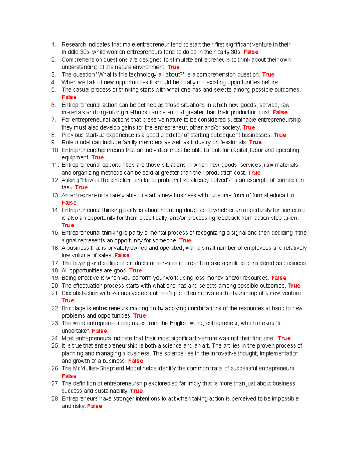 TEM - Practice test for entrepreneurial mind perspective - Research ...
