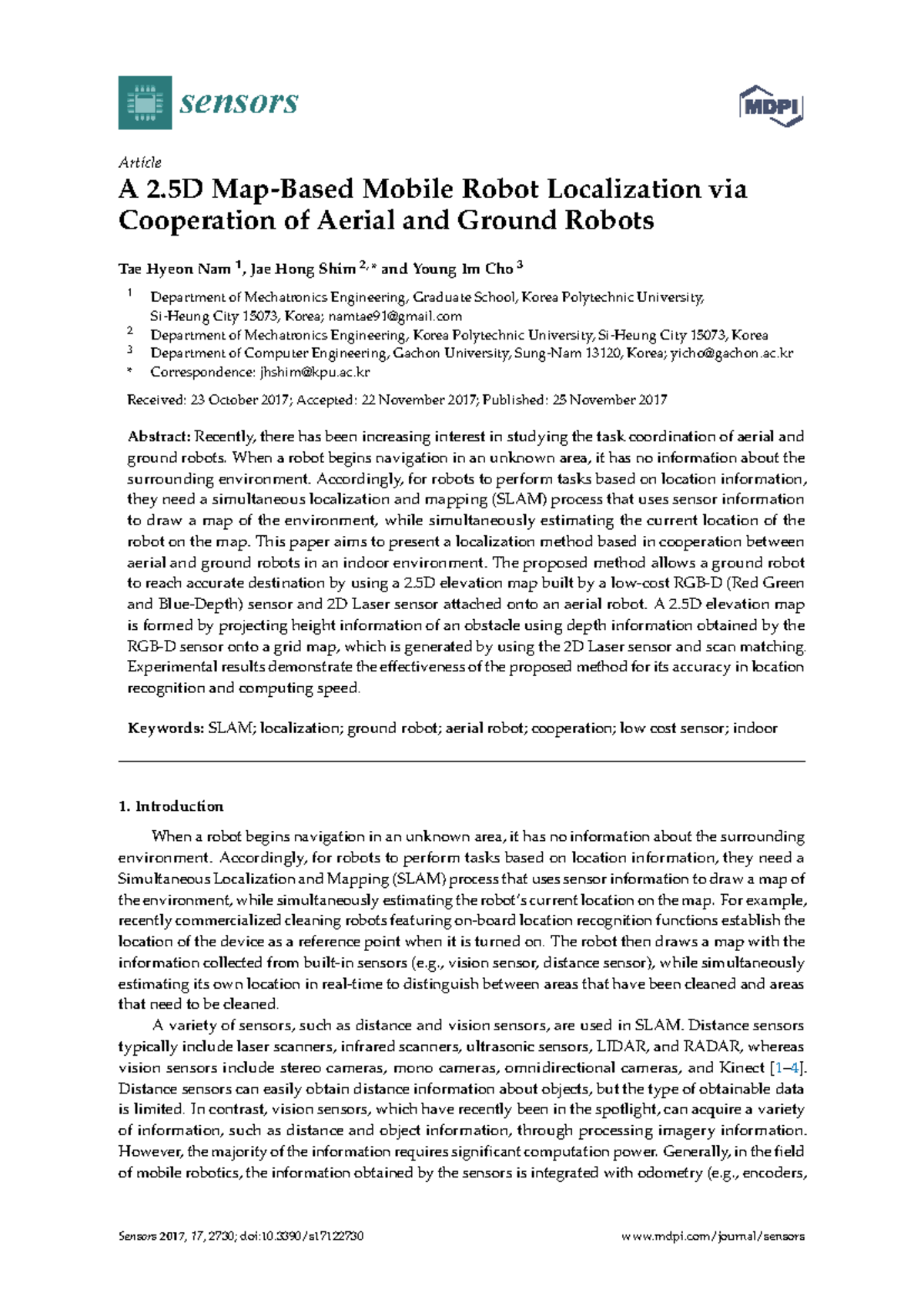 KR A 2.5D Map-Based Mobile Robot Localization via Cooperation of Aerial ...