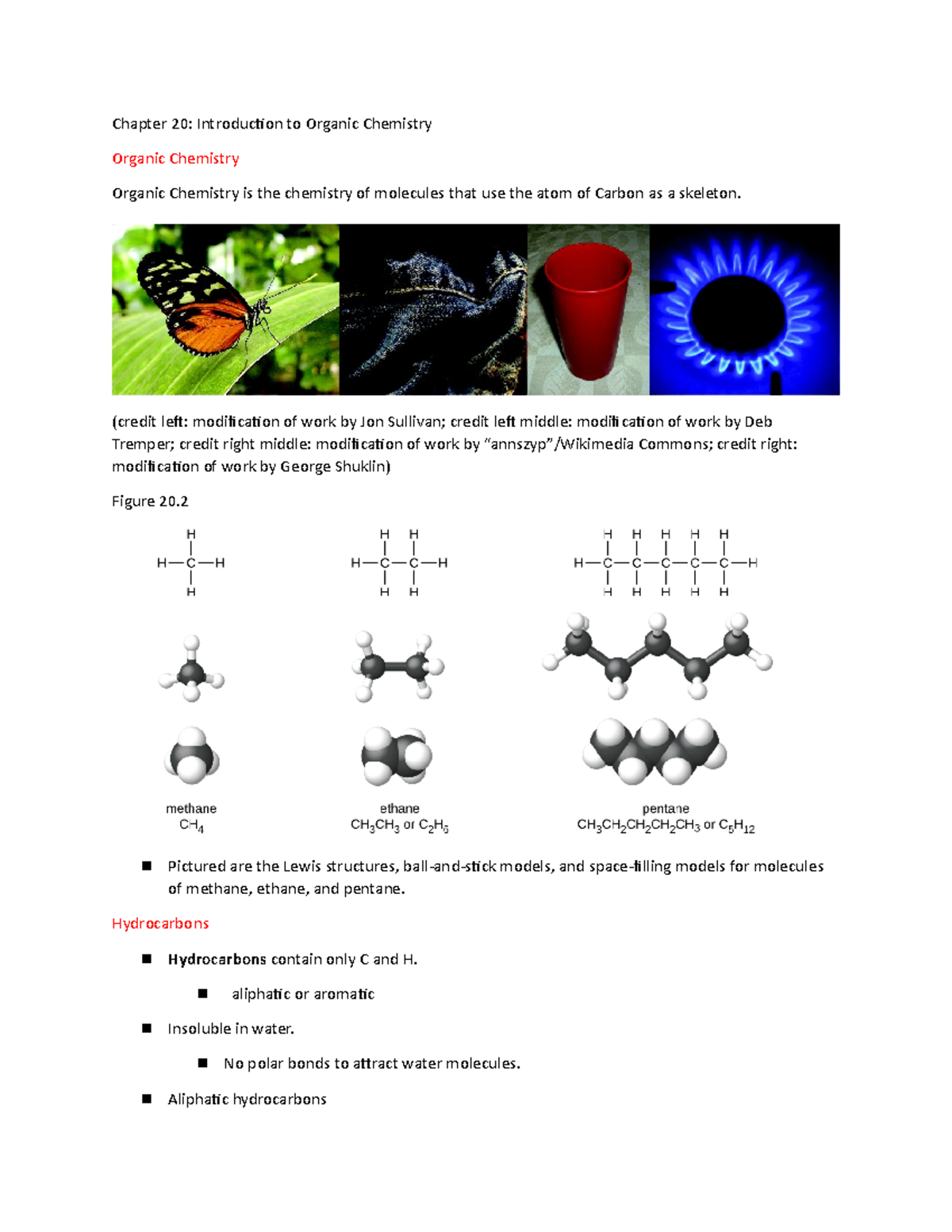 Chapter 20 Introduction to Organic Chemistry - Chapter 20: Introduction ...
