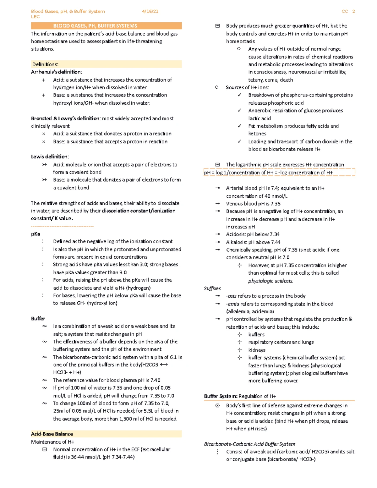 Different Sections of Laboratory (Lecture Notes) - SECTIONS OF ...