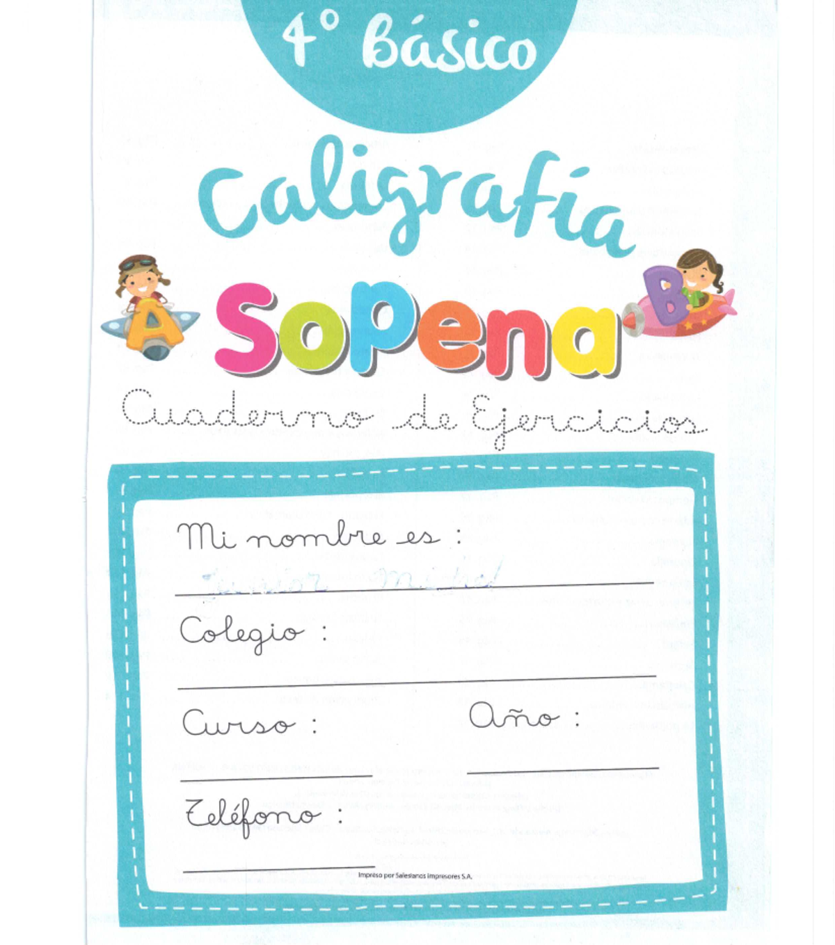 458919768 Libro Caligrafia Sopena 4 basico pdf - Lenguaje - Studocu