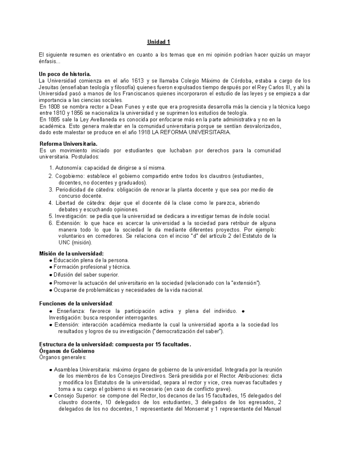 Resumen IEUy E: Unidades 1 a 5 Definitivo de Economía y Universidad ...