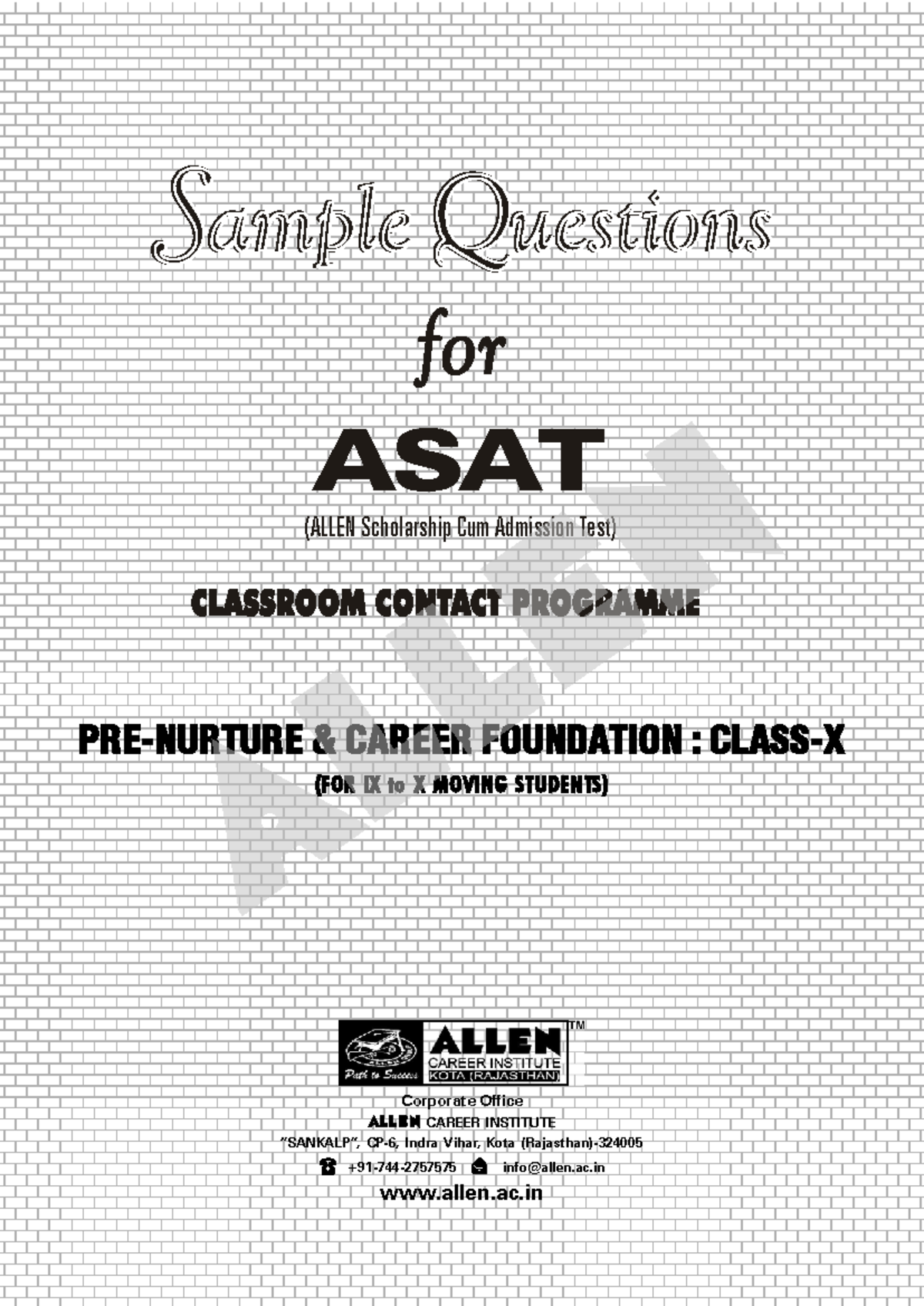 ASAT Sample Paper for IX to X Moving Students - Studocu