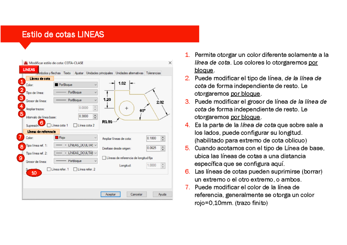 Estilo de Cotas y Referencias - Imprimir Cotas (Curso: LINEAS) - Studocu