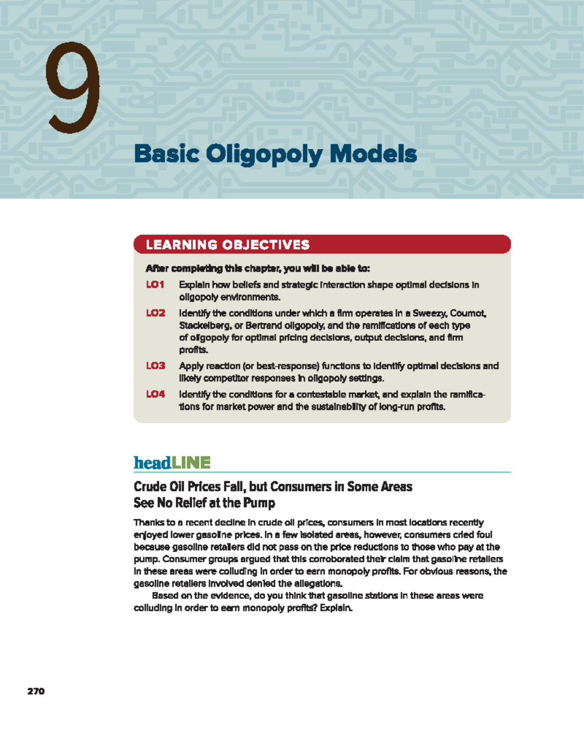 Basic Oligopoly Models: Insights and Applications in Managerial ...
