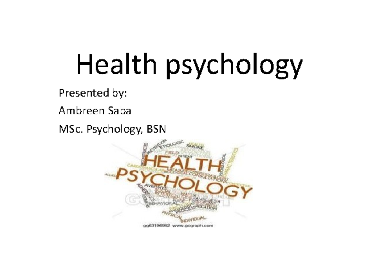 Unit 7: Determinants of Health Behaviors in Health Psychology - Studocu
