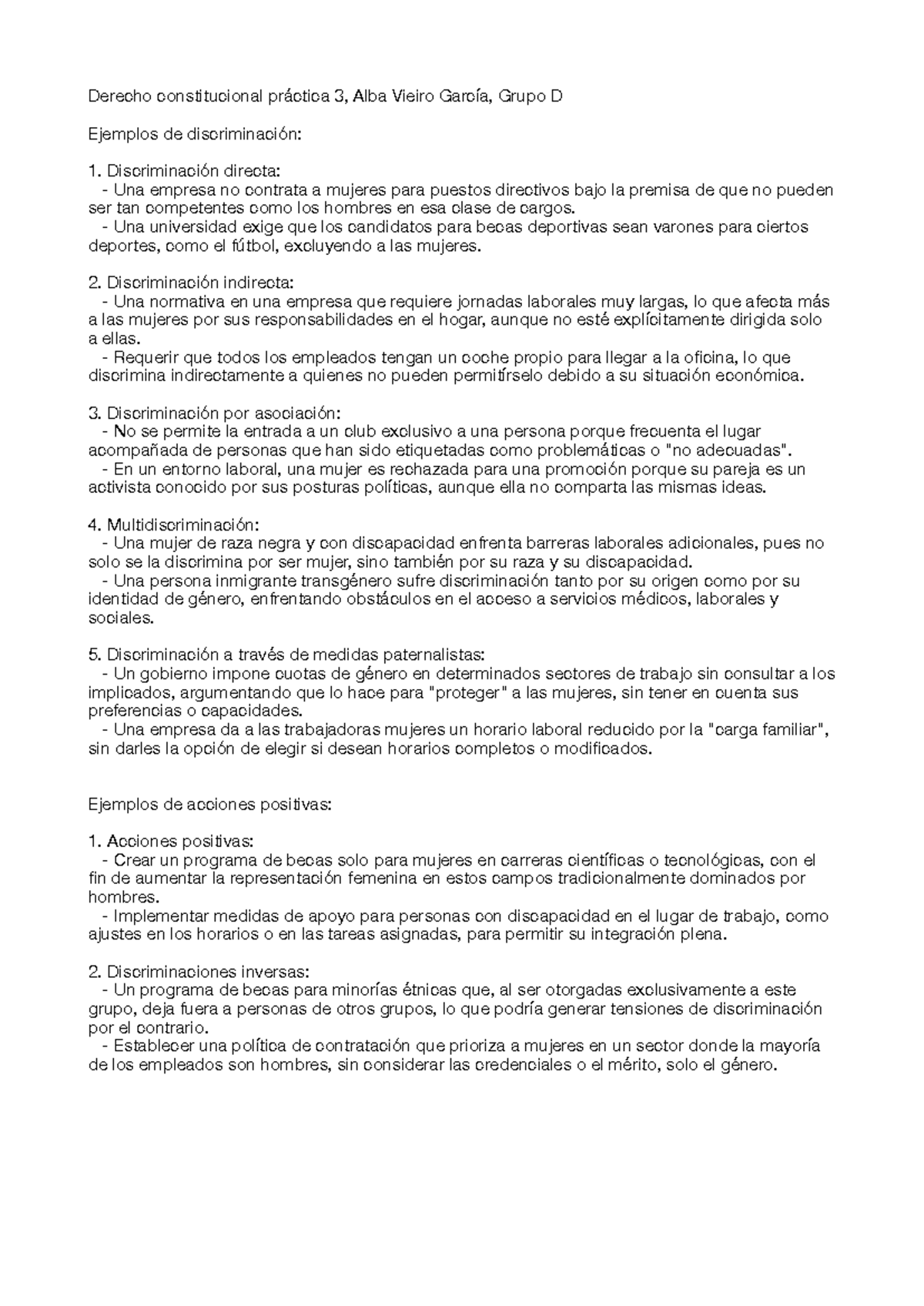Consti II, Práctica 3, Alba Vieiro - Derecho constitucional práctica 3, Alba Vieiro García ...