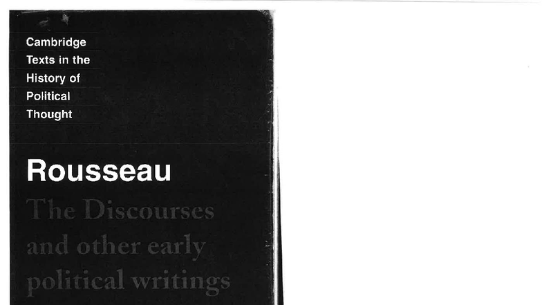 Final Exam Study Guide for ABC123: Rousseau's Political Thought - Studocu