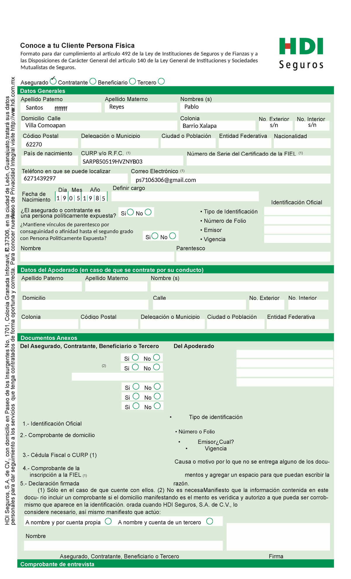 Conoce a tu Cliente Persona Física nvo - Conoce a tu Cliente Persona ...