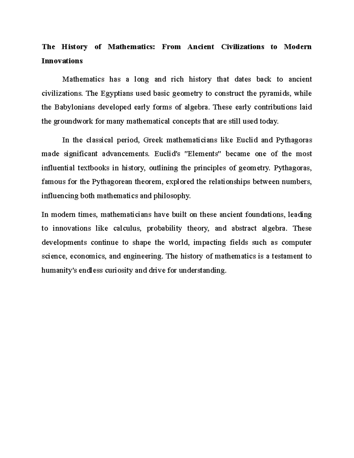 From Ancient Civilizations to Modern Innovations - The History of ...