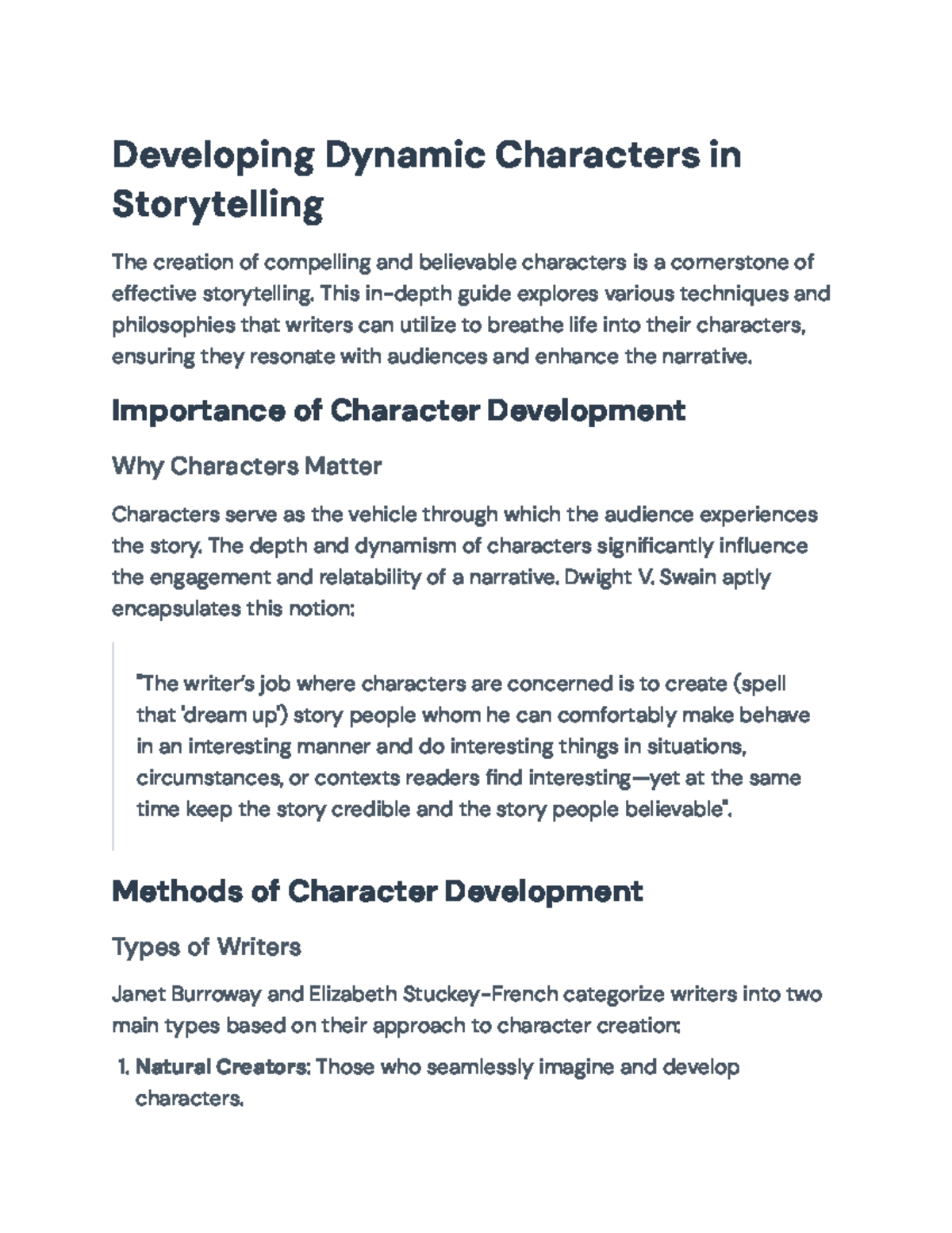 Character Development Techniques for Compelling Storytelling ...