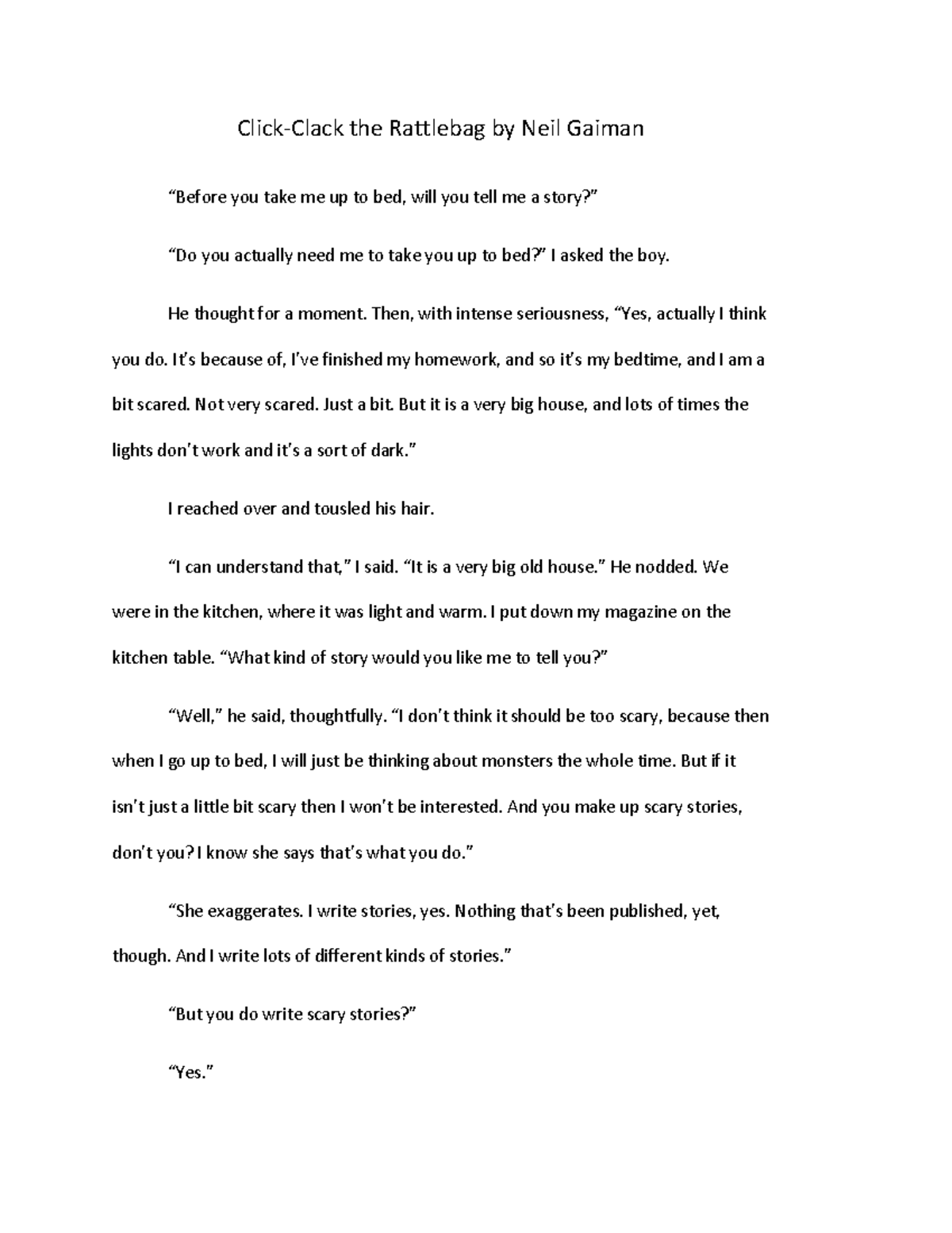 Click-Clack the Rattlebag by Neil Gaiman - Click-Clack the Rattlebag by ...