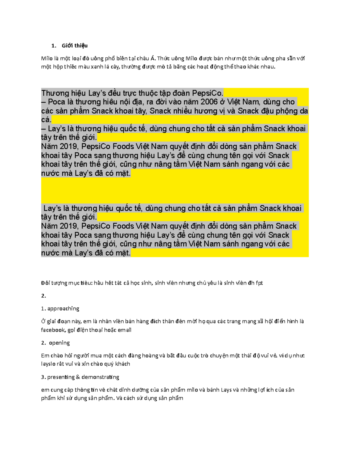 IA SAL - PASS - Gi ới thi u ệ Milo là m t lo i đồồ uồống phộ ạ ổ biếốn ...