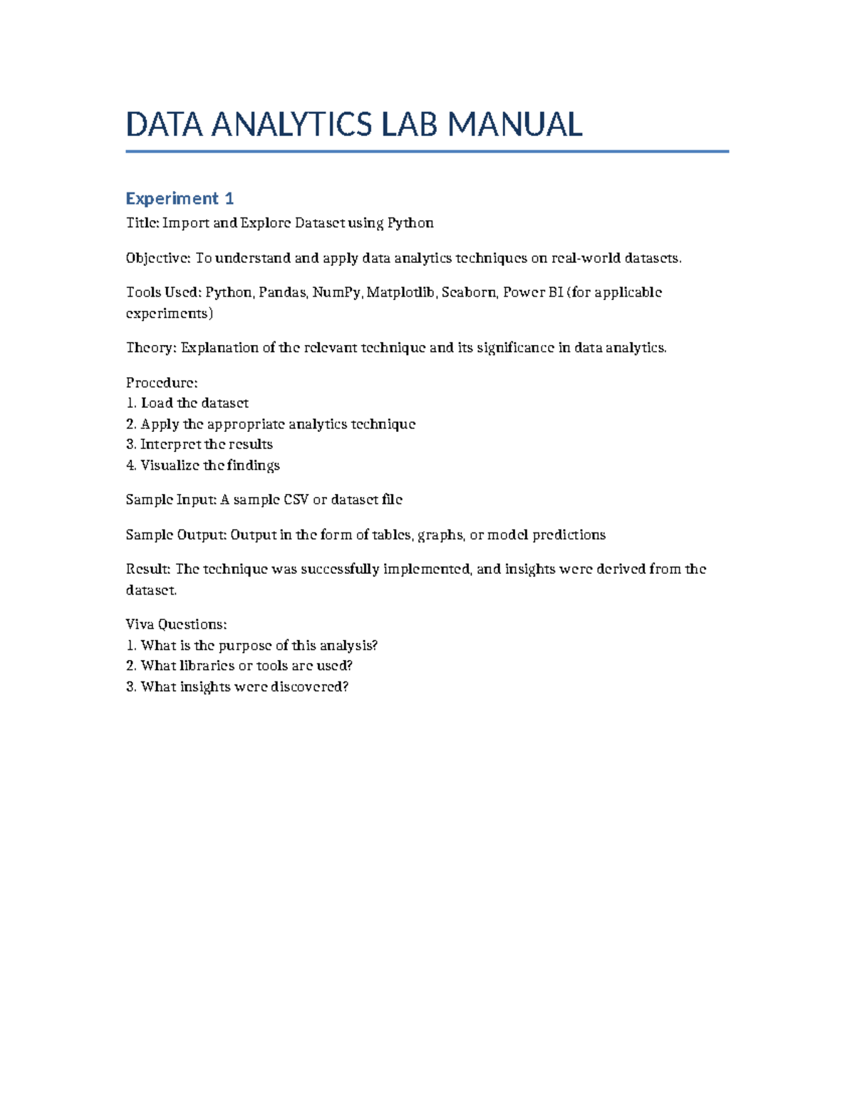 NLP LAB MANUAL: Techniques & Experiments in Python - Studocu