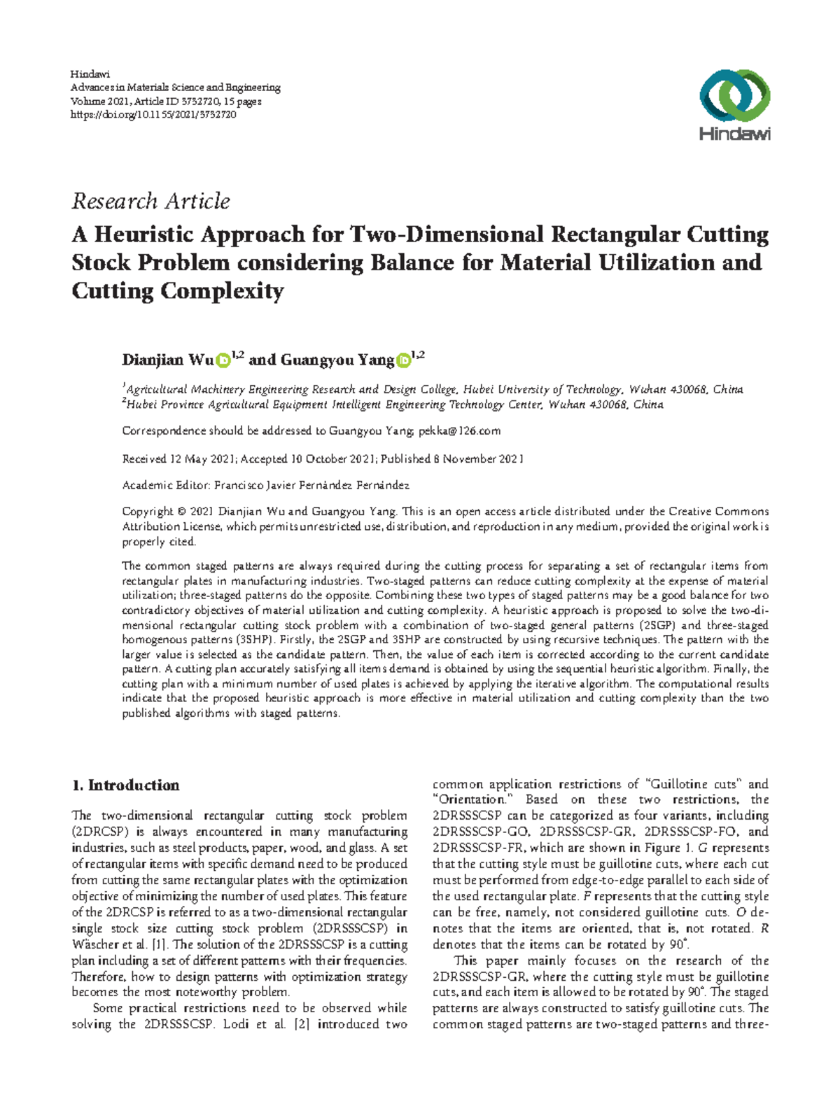 REF-3 - reference for cut stock problem - Research Article A Heuristic ...
