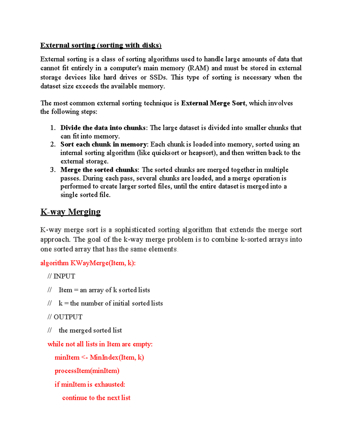 Unit 4 - External Sorting Techniques and Hash Functions - Studocu