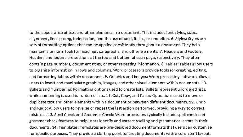 Word 9 - Formatting and Features Overview - Studocu