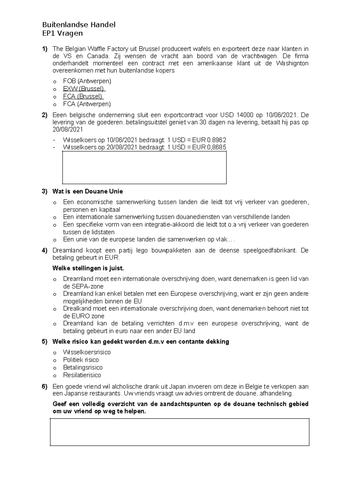 Buitenlandse Handel EP1: Vragen en Antwoorden over Export en Incoterms ...