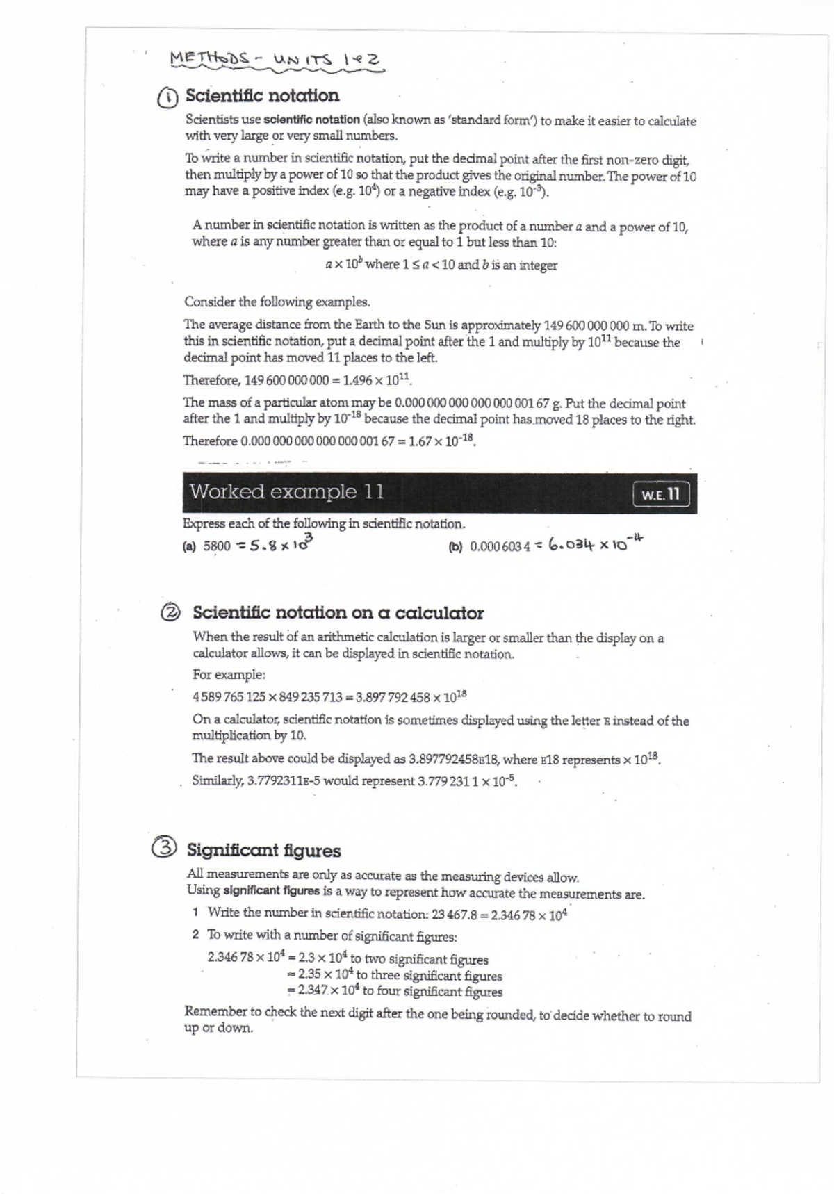 Scientific Notation Worksheet (Units 1ez) - Studocu