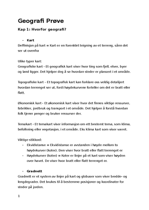Geografi - VG1 - Videregående skole - Studocu