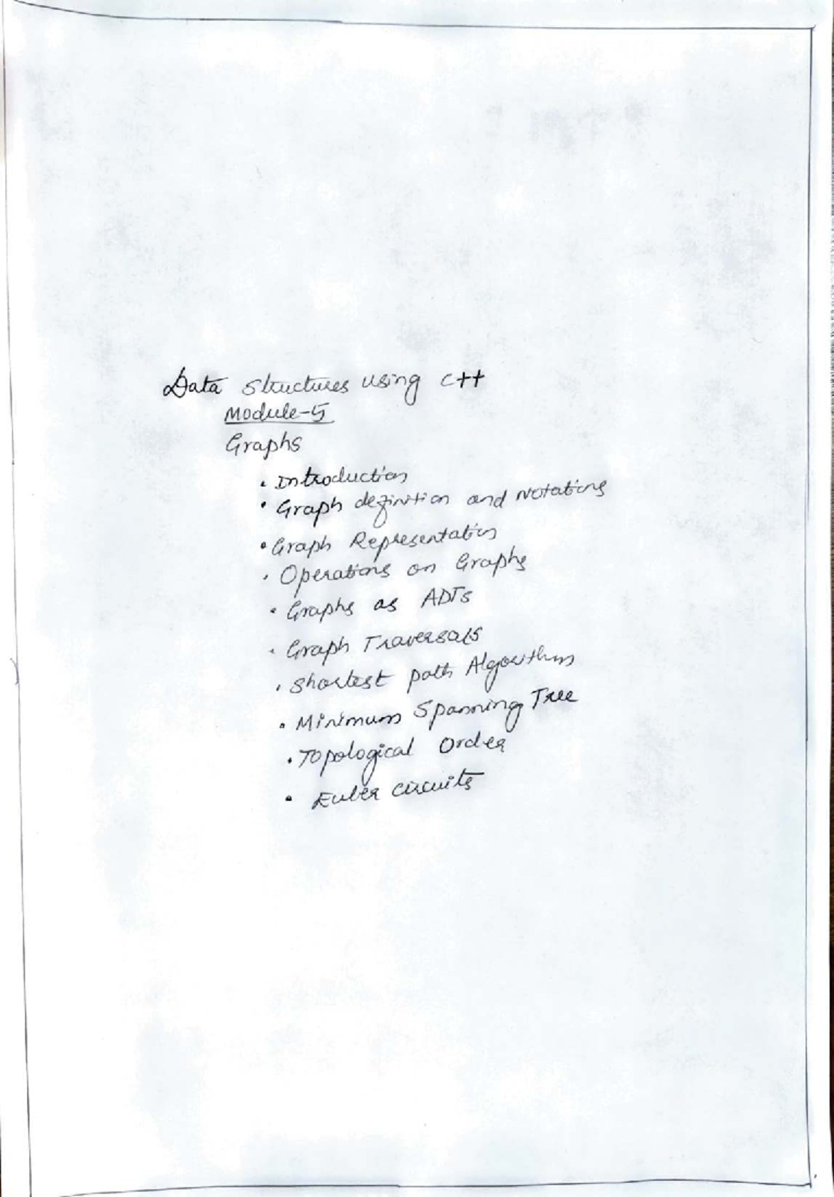 DSC++ Module 5: Introduction to Graphs and Their Applications - Studocu