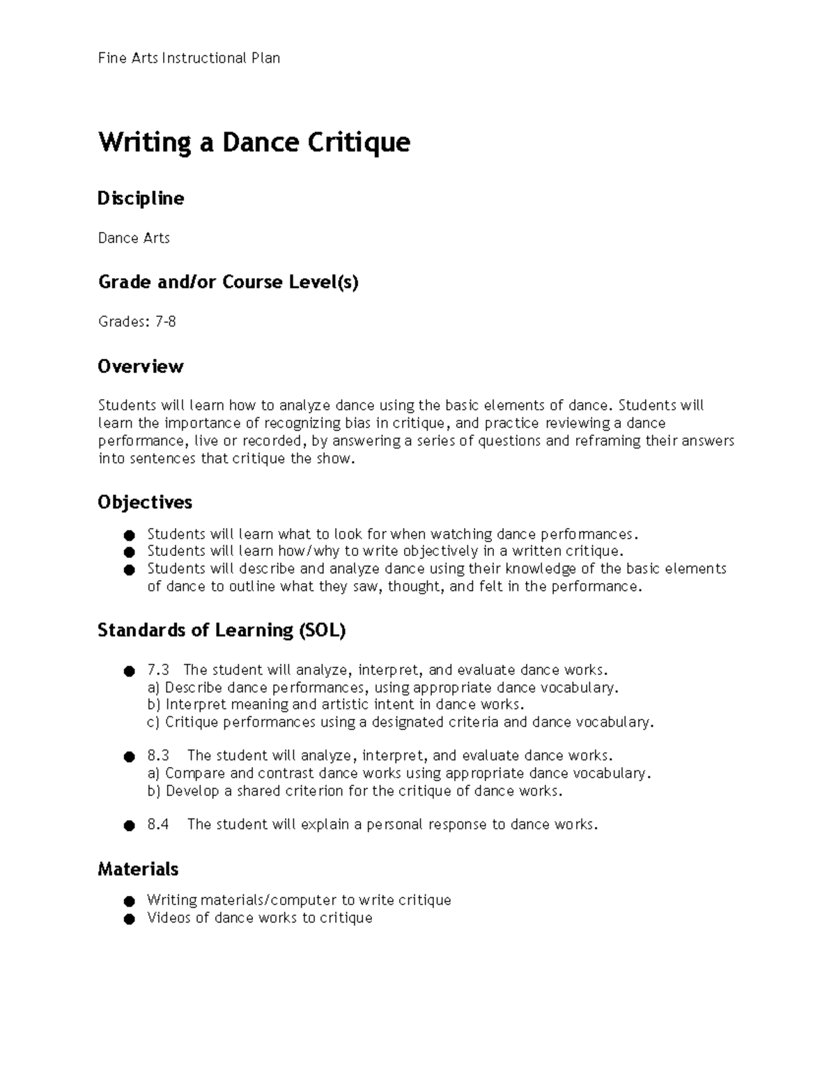 Vdoed-Dance Critique x QH4vzm - Writing a Dance Critique Discipline ...