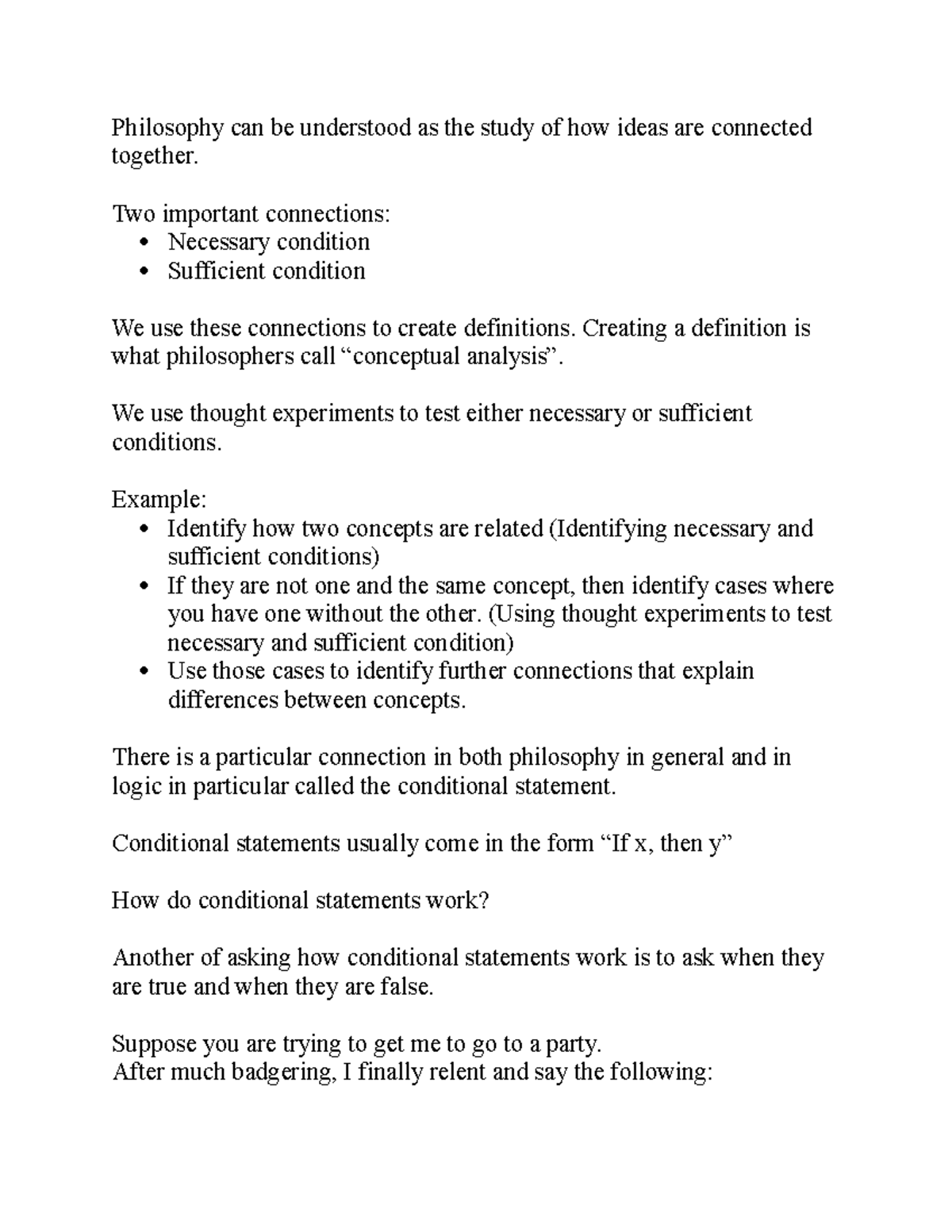 Philosophy 101: Understanding Conditional Statements and Connections ...
