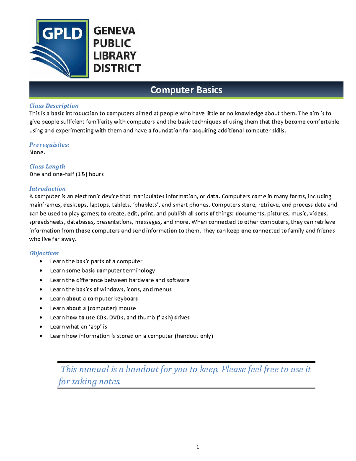 Computer Basics (CS101): Introductory Class Overview and Guide - Studocu