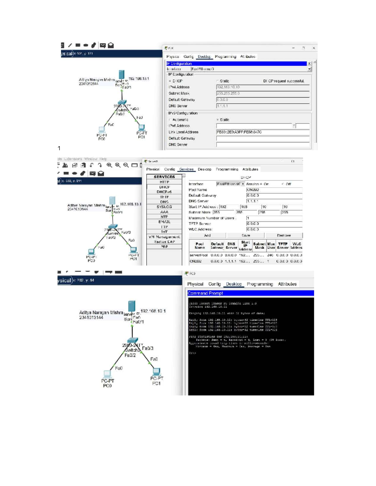 PCO 501: Physical Configuration and DHCP Setup Lab Report - Studocu