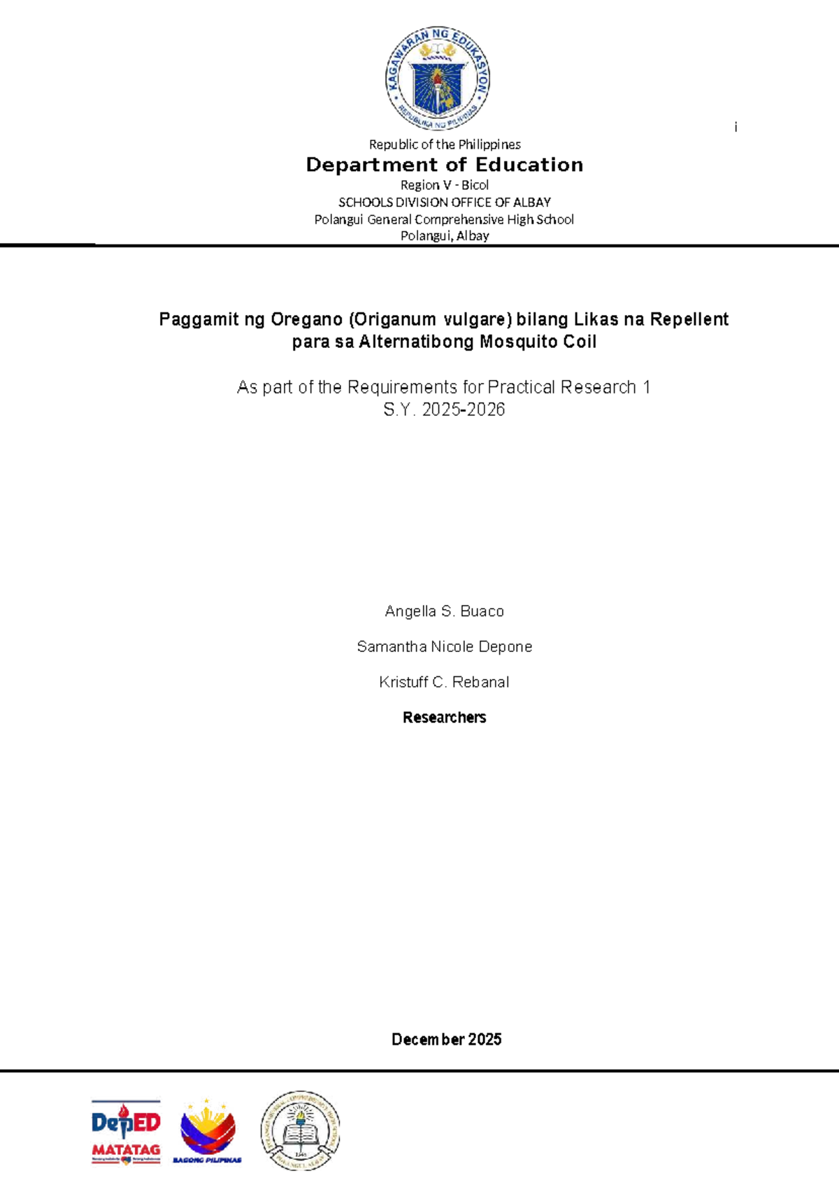 Paggamit ng Almirol ng Bigas at Mais Bilang Bioplastik: Final Research ...