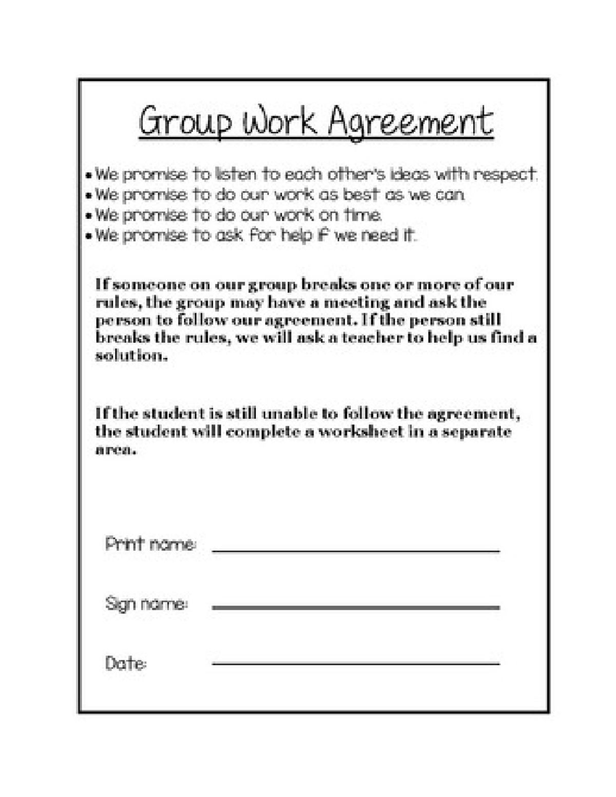 Group Work Contract (1) - Agreement and Responsibilities - Studocu
