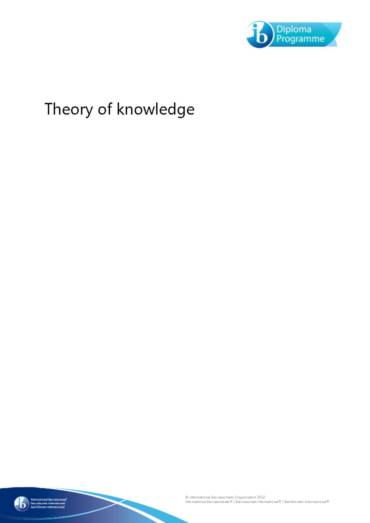 IB Theory of Knowledge May 2022 Subject Report & Recommendations ...