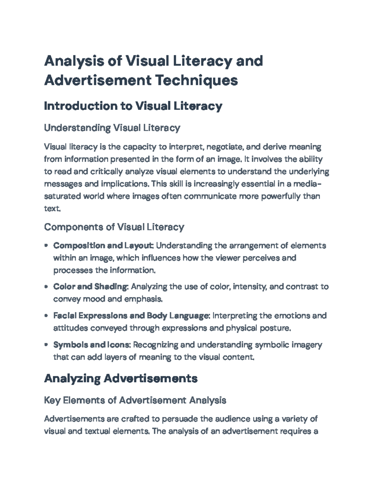 Visual Literacy and Advertisement Techniques: A Comprehensive Analysis ...